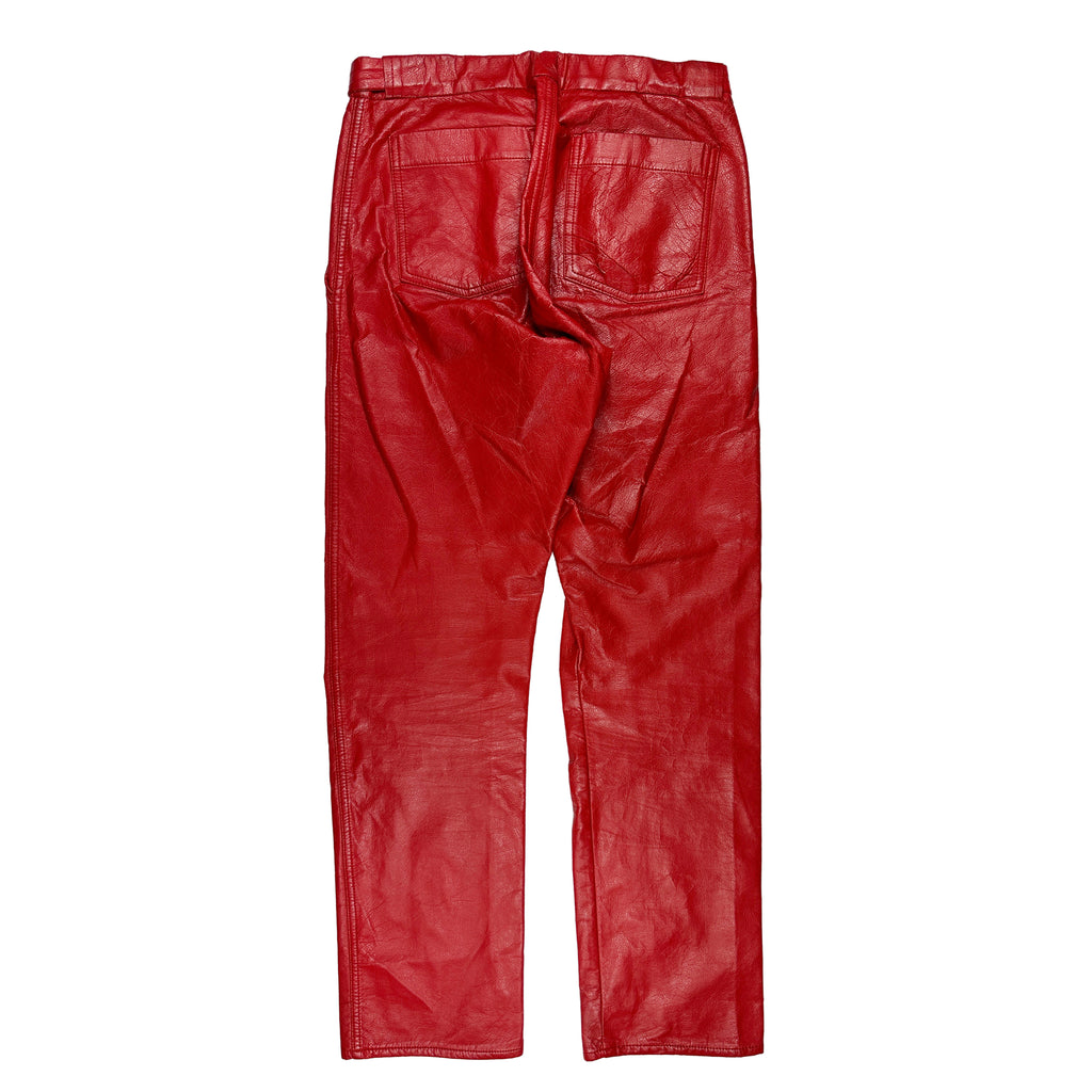 AD2000 Red Faux Leather Pants – faust