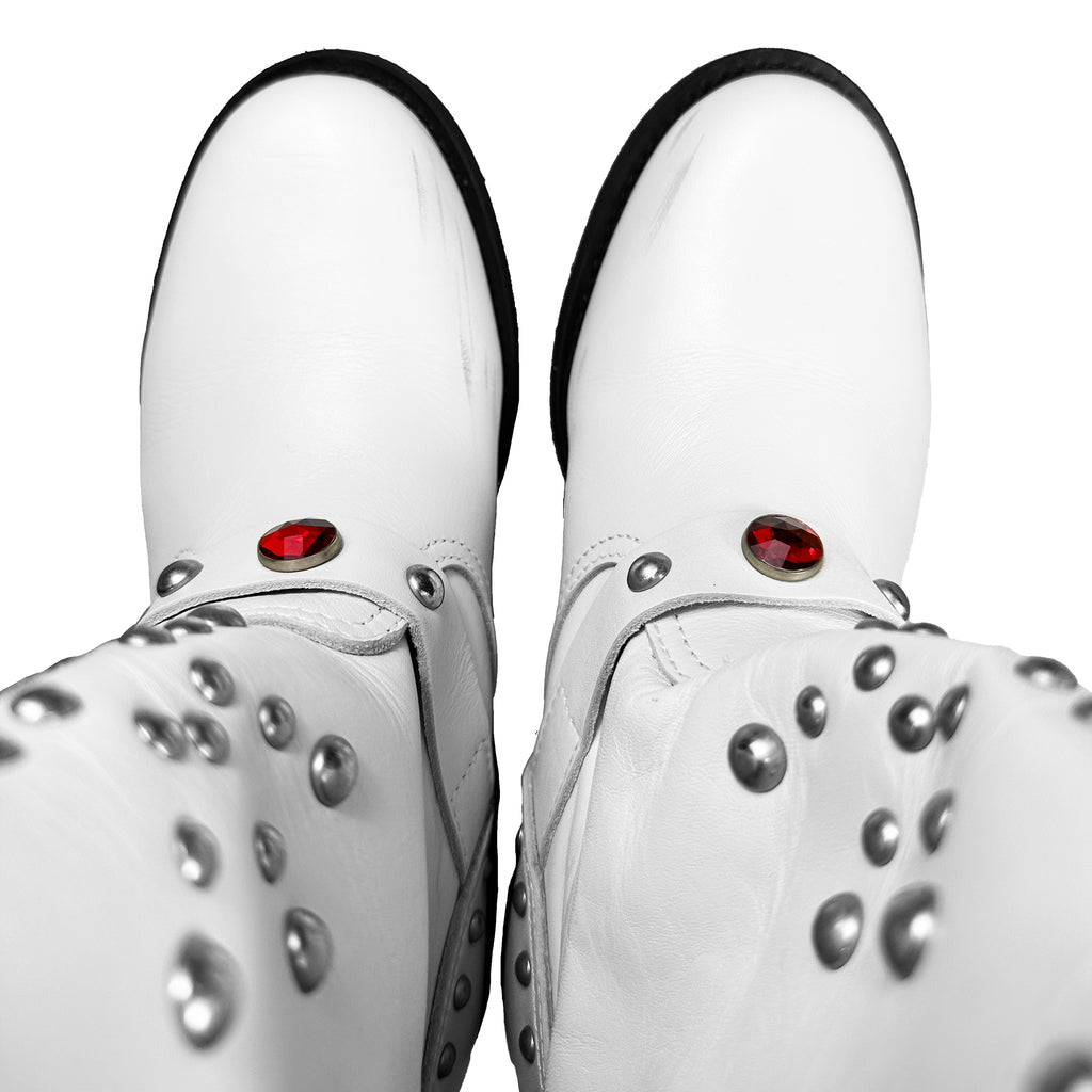 AD2002 Embellished Gemstone Engineer Boots – faust